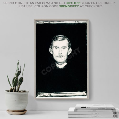 Edvard Munch: Self-portrait in Hell. Fine Art Print/poster - Etsy UK