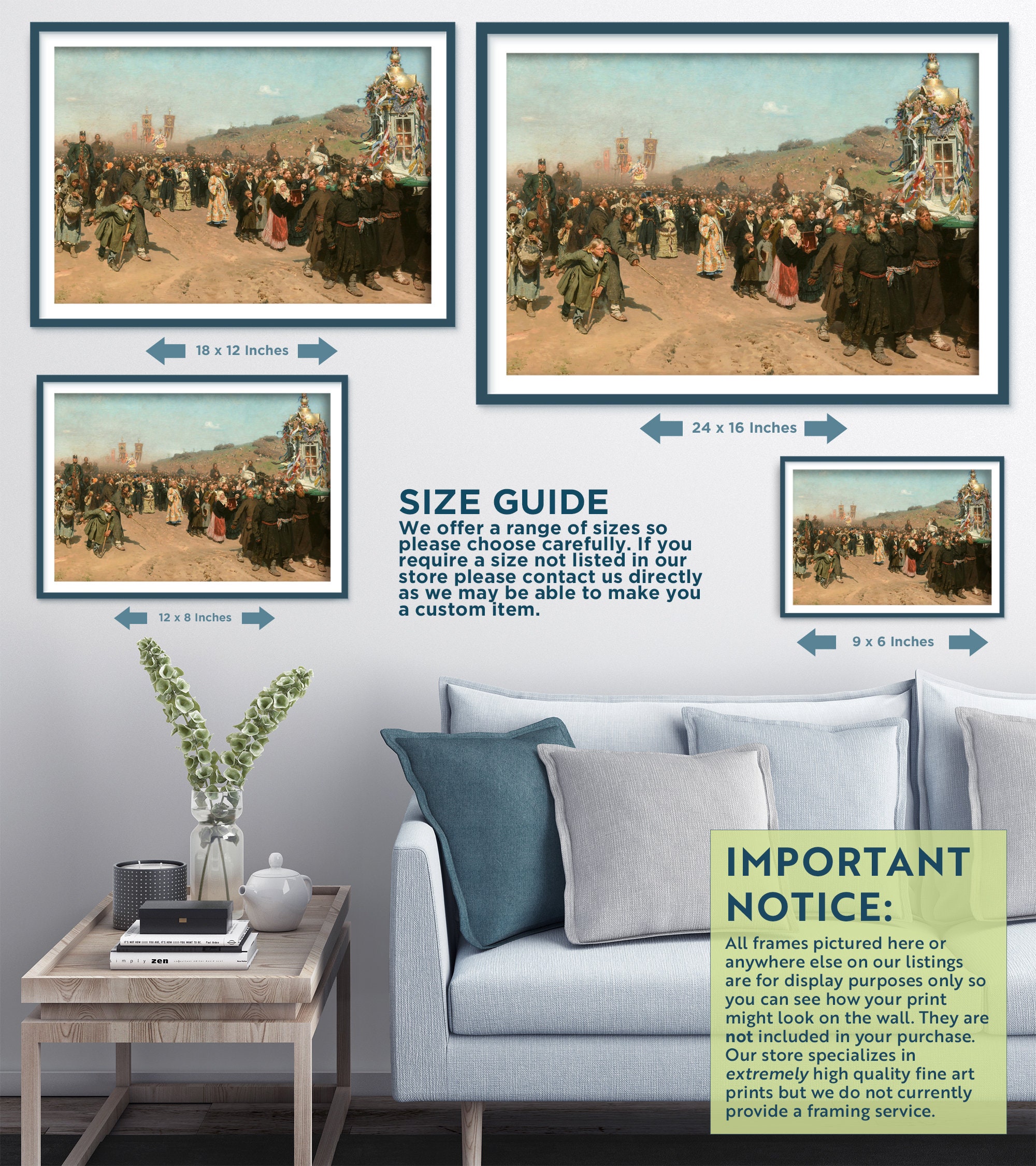 Ilya Repin Religious Procession in Kursk Province 1883 - Etsy UK