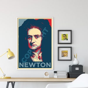 Isaac Newton Art Print - Photo Poster Gift Wall Decor - Hope Portrait ...