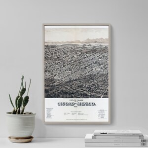 Reproduction of a Vintage Map of Mexico City From 1890 - Fantastic ...