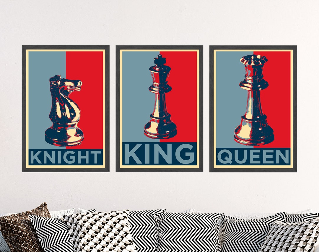 Set of Three Chess Prints - 3 Posters - Wall Art Photo Gift Giclée ...
