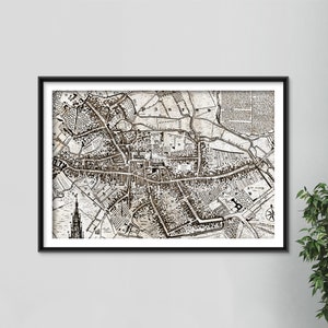 Historic Map of Coventry (england) From 1749 (reproduction) Photo ...