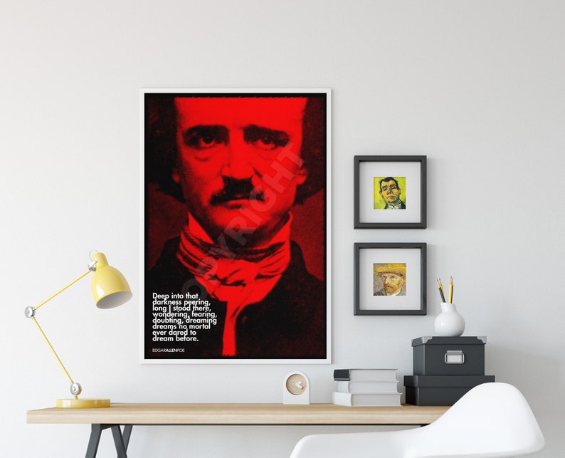 Edgar Allan Poe Original Art Print Photo Poster Gift Quote - Etsy UK