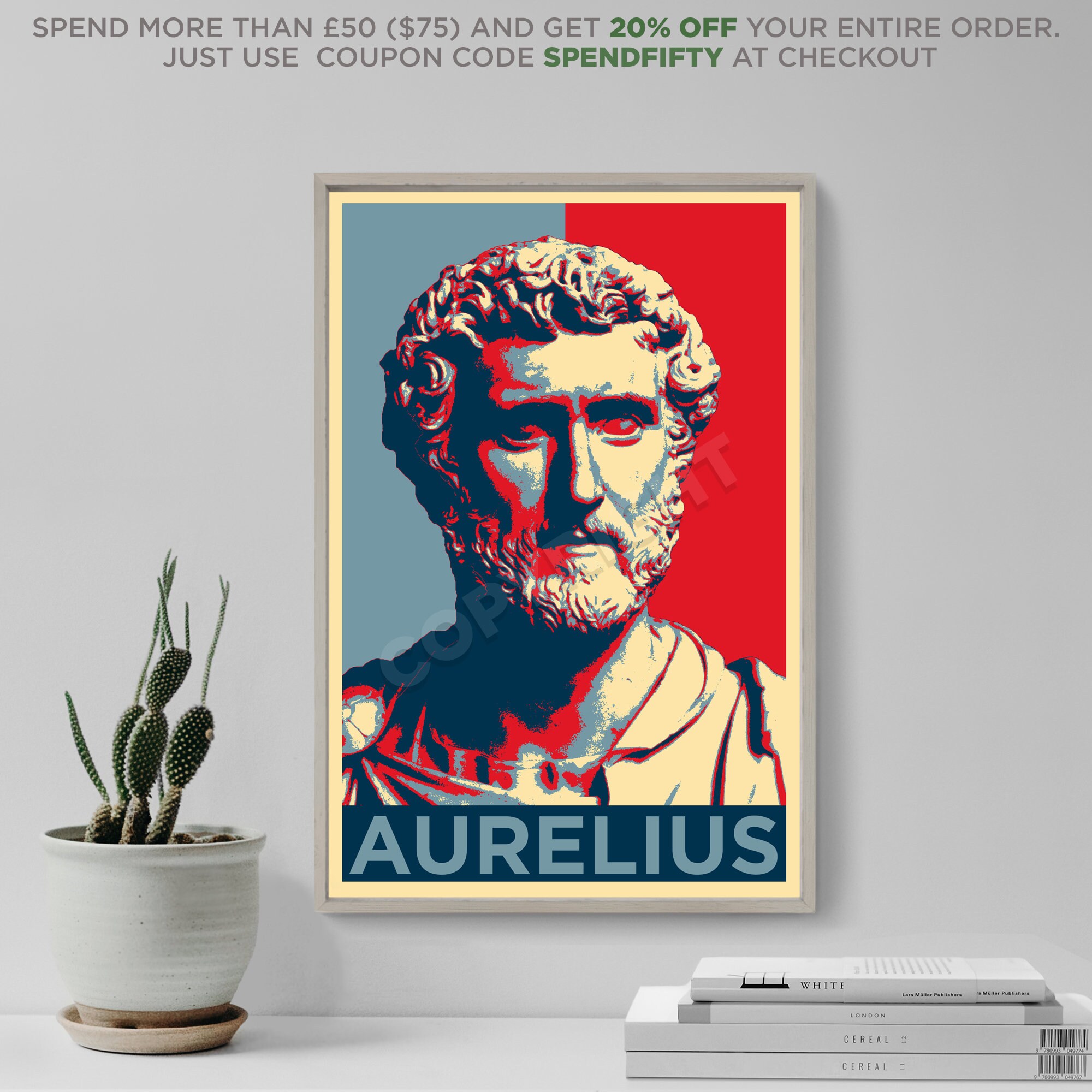Marcus Aurelius Original Art Print Photo Poster Gift Home | Etsy Australia