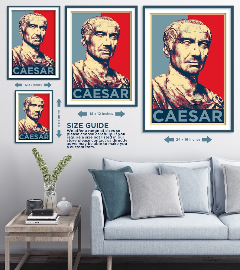 Julius Caesar Original Art Print Photo Poster Gift Rome - Etsy