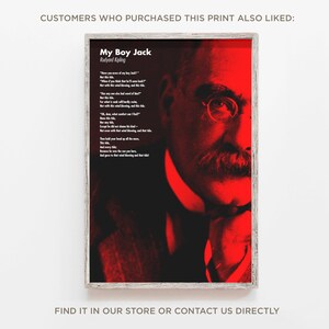 Rudyard Kipling Poem - My Boy Jack - Poster Original Art Print Photo ...