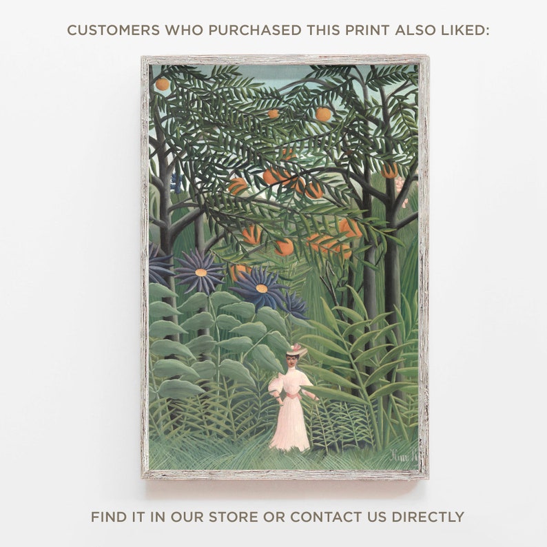 Henri Rousseau the Equatorial Jungle 1909 Classic | Etsy