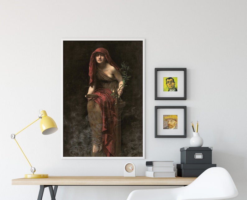 John Collier - Priestess of Delphi (1891) - Classic Painting Photo ...