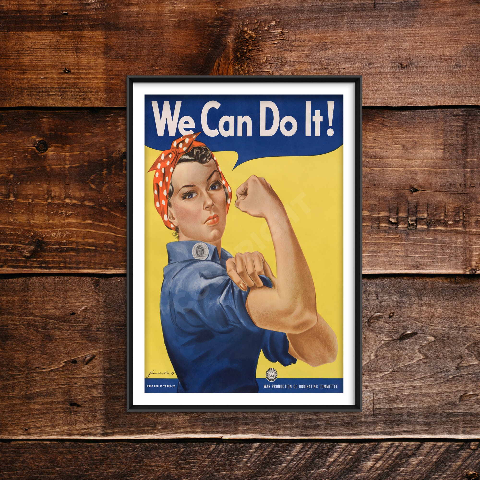 We Can Do It Rosie the Riveter 1943 Vintage Poster | Etsy