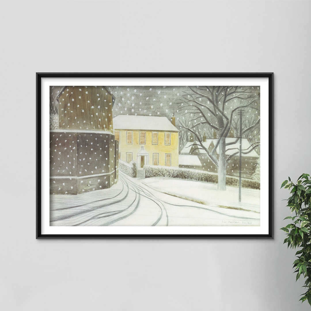 Eric Ravilious - Halstead Road in Snow (1935) - Classic Painting Photo ...