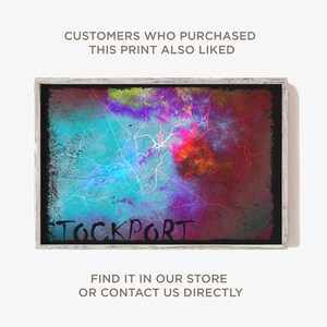 Stockport Map - Original Art Print - City Street Map of Stockport ...