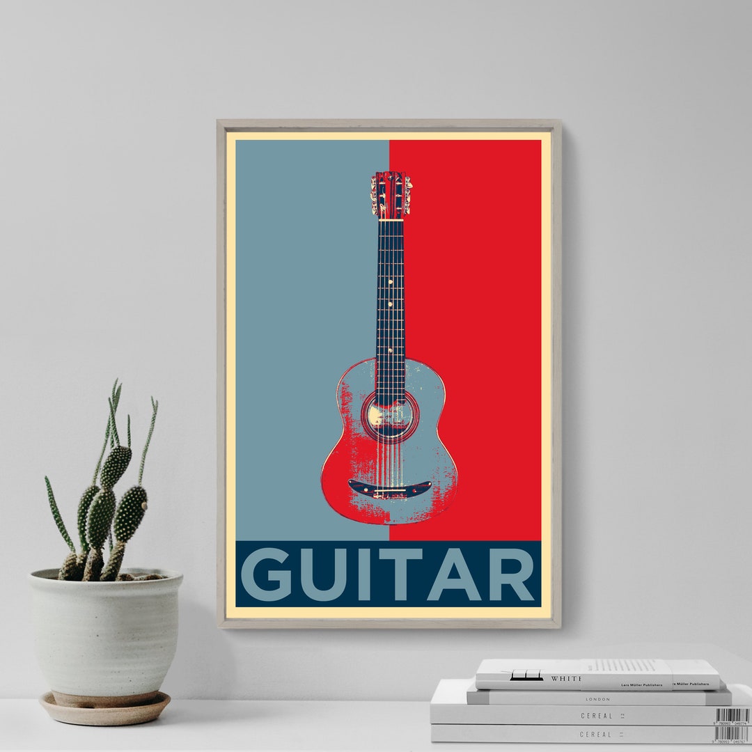 Guitar Original Art Print - Photo Poster Gift Home Wall Decor Classical ...