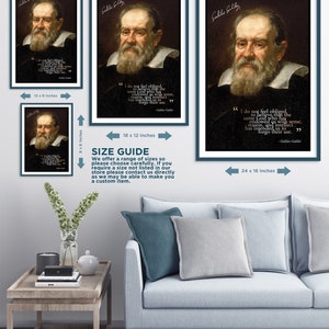 Galileo Galilei Original Art Print - Photo Poster Gift Wall Decor ...