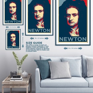 Isaac Newton Art Print - Photo Poster Gift Wall Decor - Hope Portrait ...