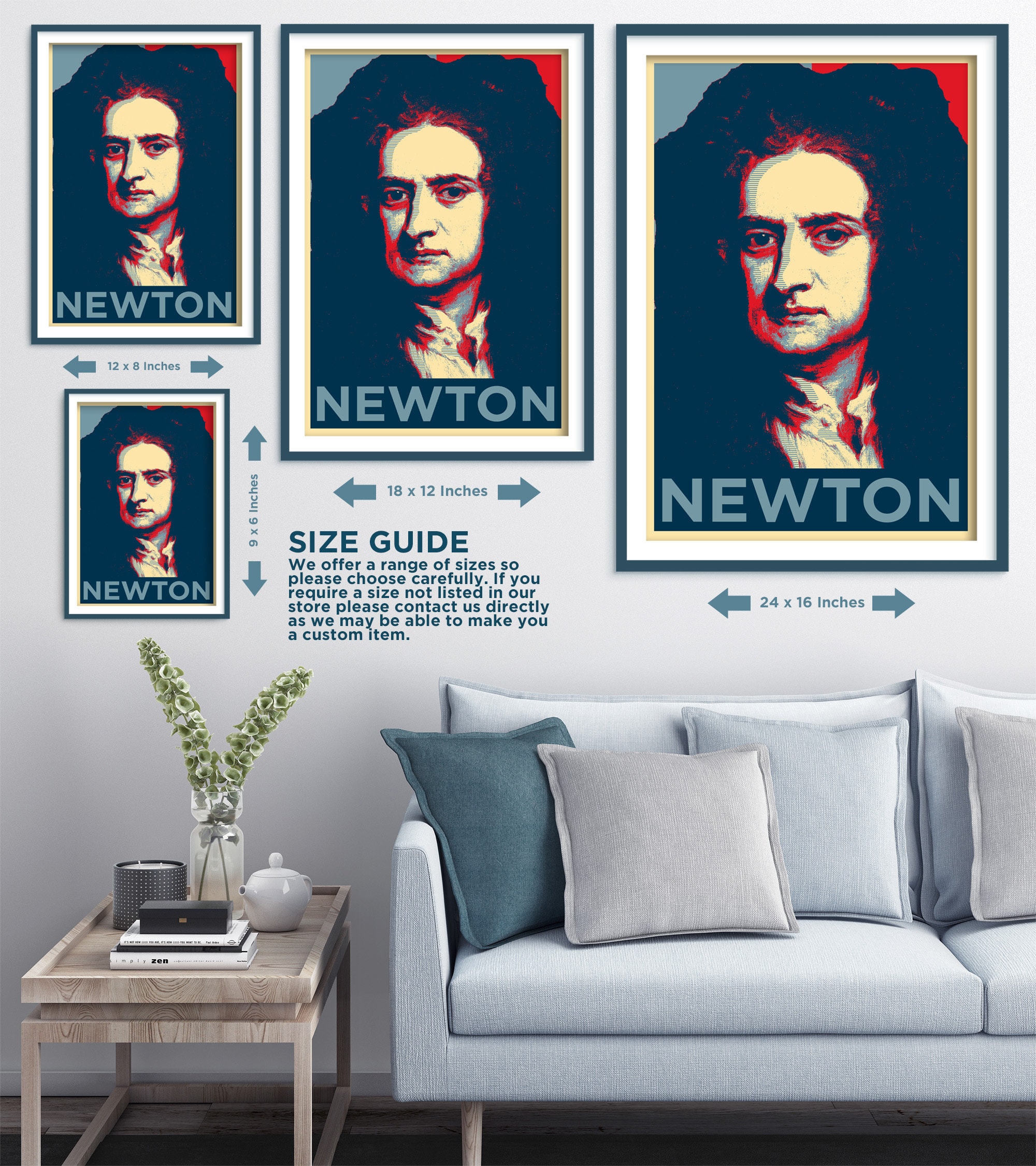 Isaac Newton Art Print Photo Poster Gift Wall Decor Hope | Etsy UK