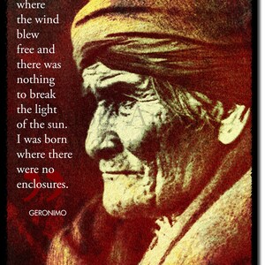 Geronimo Original Art Print 2 - 12x8 Inch Photo Poster Gift - With ...
