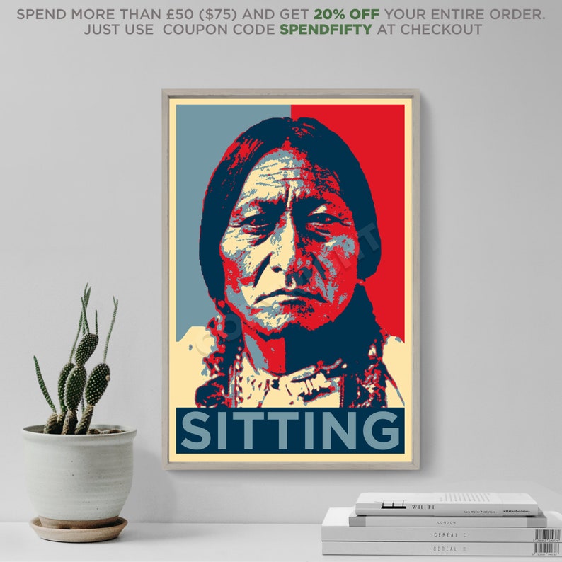 Sitting Bull Original Art Print Photo Poster Gift Native | Etsy
