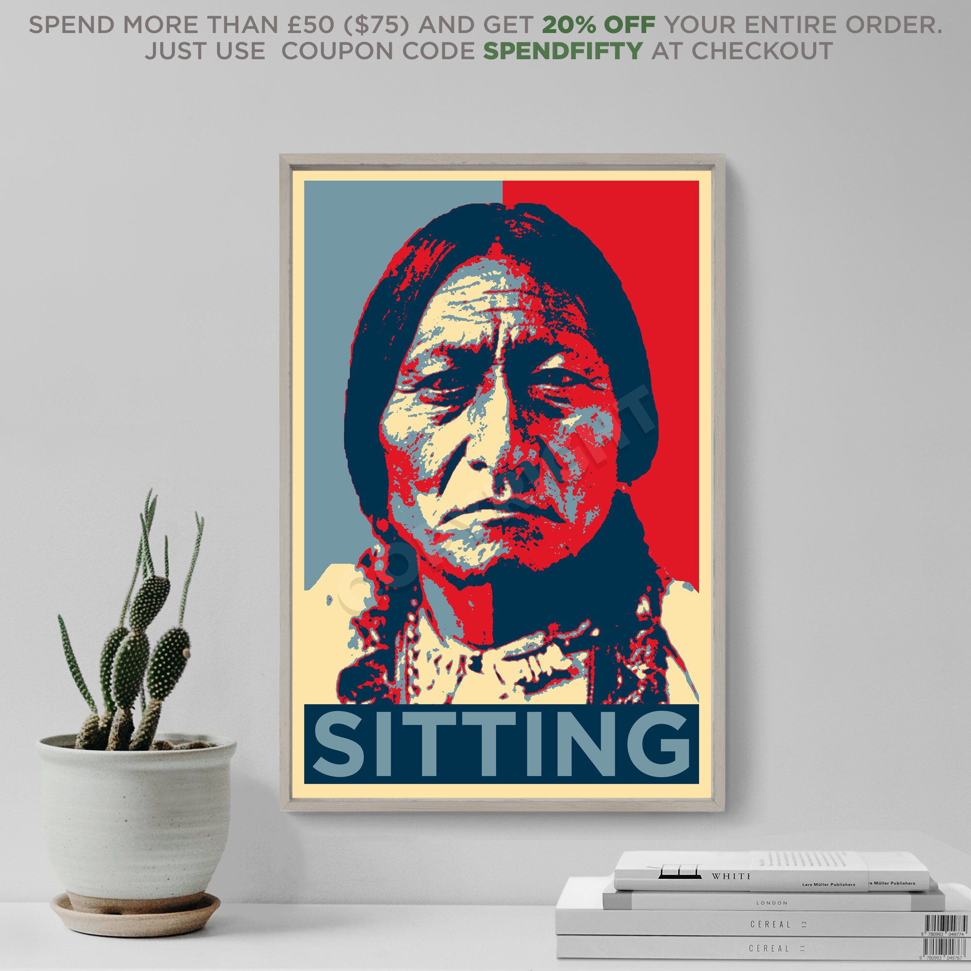 Sitting Bull Original Art Print Photo Poster Gift Native | Etsy