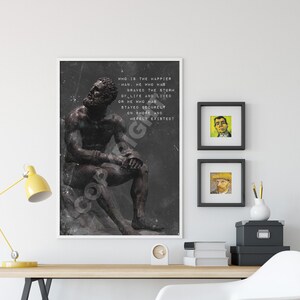 Martial Arts "boxer at Rest" Motivational Print 01 - Who is the Happier ...