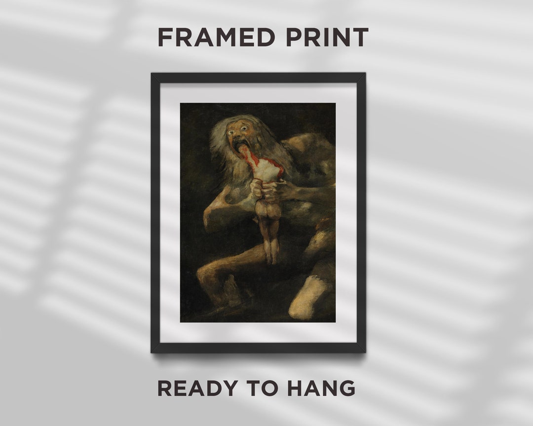 FRAMED PRINT - Francisco Goya - Saturn Devouring His Son (1823 ...