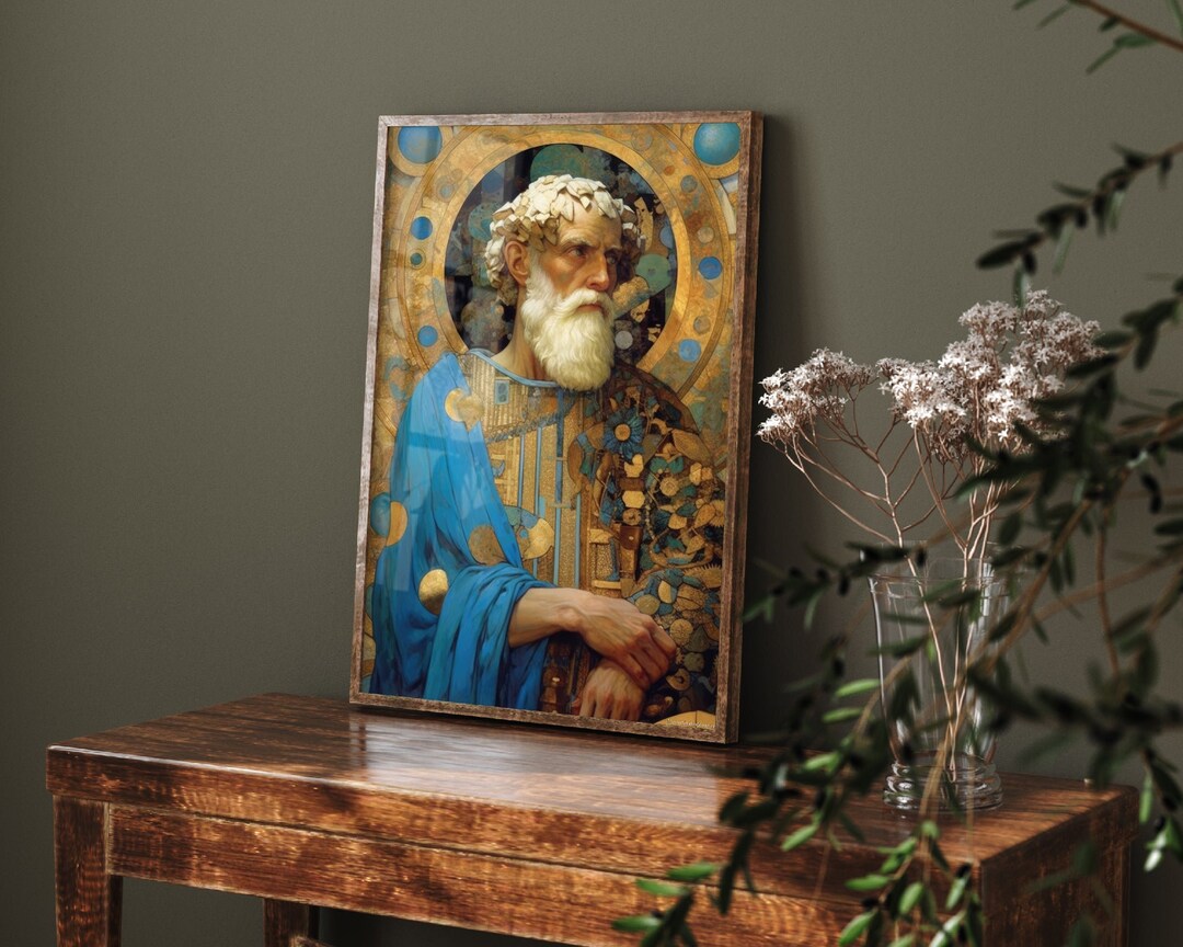 Zeno of Elea Ancient Greece Inspired by Gustav Klimt / Foley - Art ...