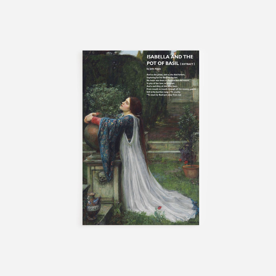 John Keats - Isabella and the Pot of Basil Poem Extract - Art Print ...