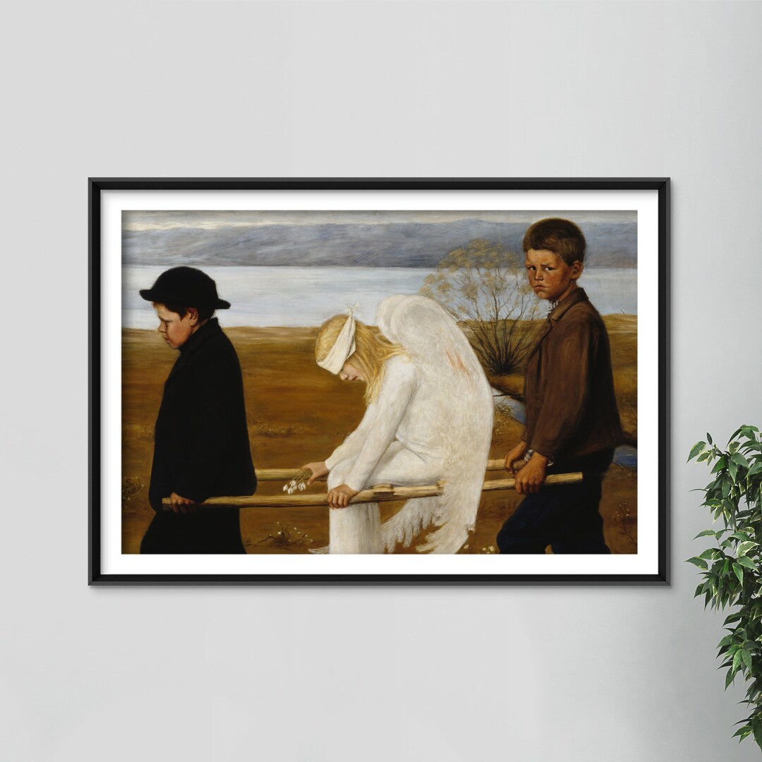 Hugo Simberg - the Wounded Angel (1903) - Classic Painting Photo Poster ...