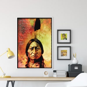 Native American Indian Quote Poster "the Web of Life..." Photo Print ...