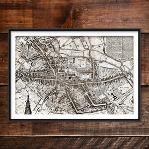 Historic Map of Coventry (england) From 1749 (reproduction) Photo ...