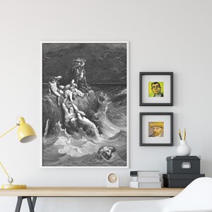 Gustave Dore - the Deleuge (1866) - Drawing Photo Poster Print Art Gift ...