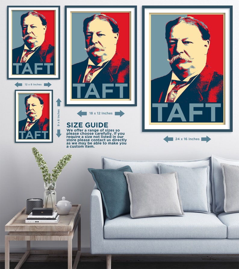 William Howard Taft Original Art Print - Photo Poster Gift - 27th ...