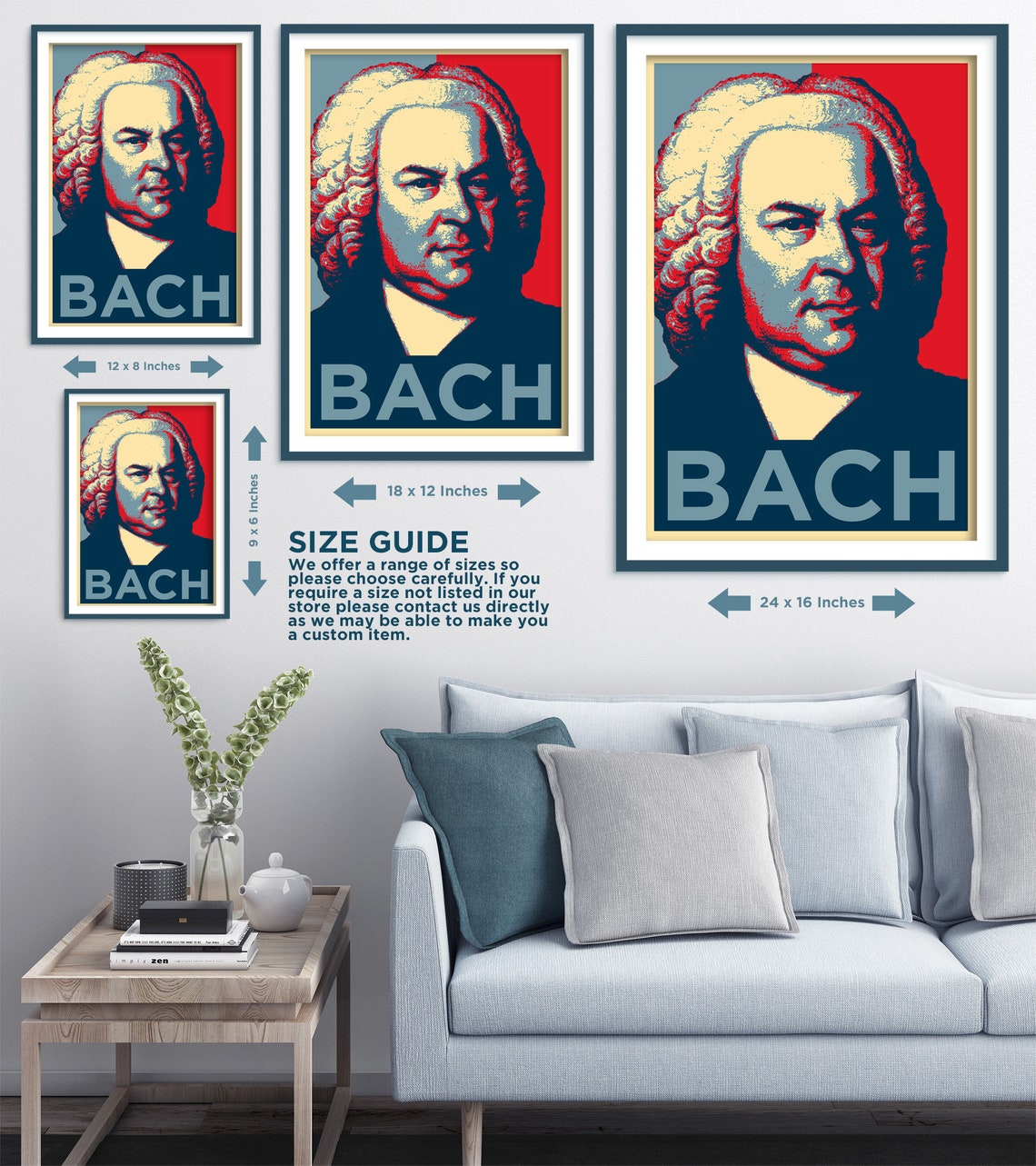 Johann Sebastian Bach Original Art Print Photo Poster Gift | Etsy UK