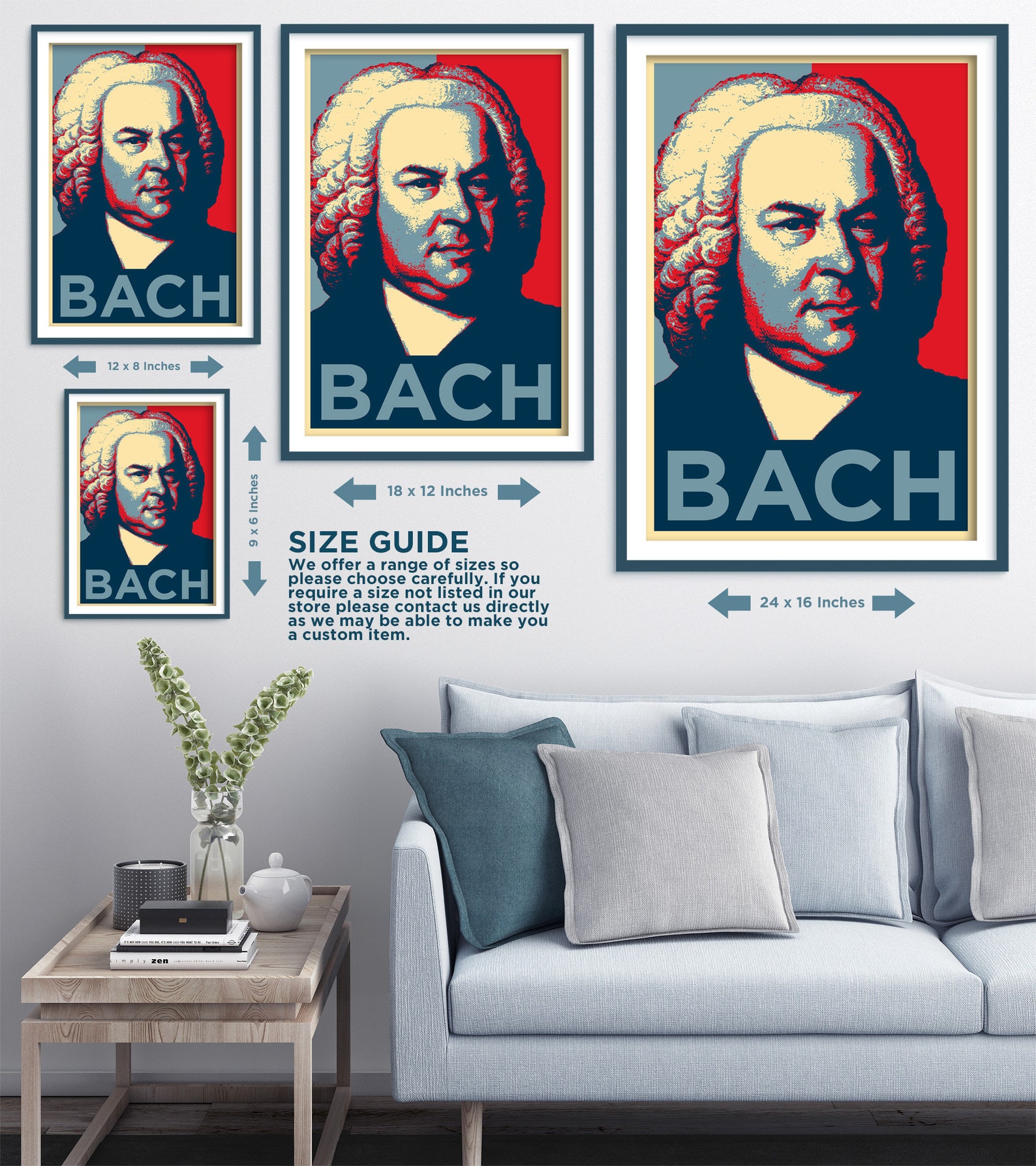 Johann Sebastian Bach Original Art Print Photo Poster Gift | Etsy UK
