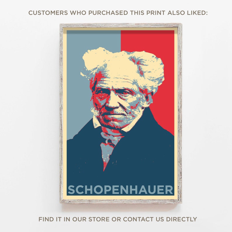 Arthur Schopenhauer Original Art Print - Photo Poster Gift Wall Decor ...