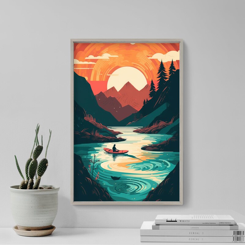 Kayak Art - Etsy