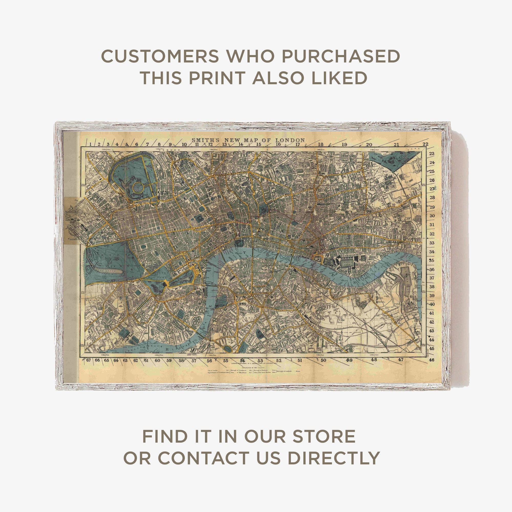 Reproduction of a Vintage London Map From 1791 Photo Poster - Etsy UK