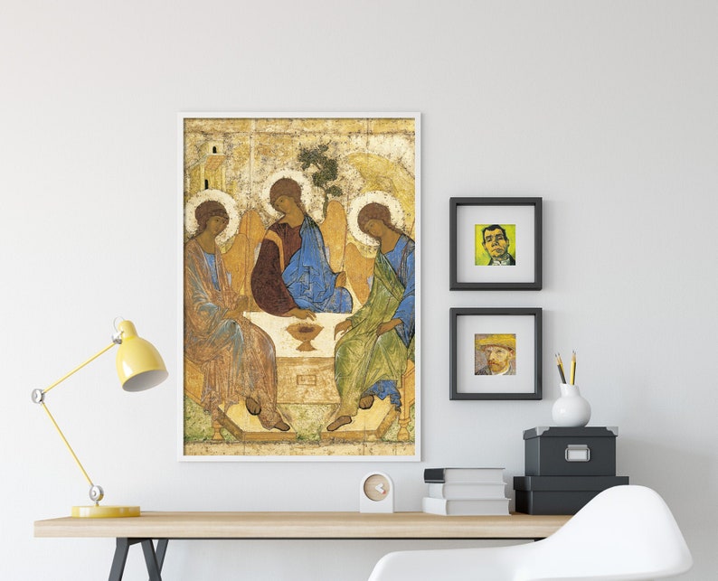 Andrei Rublev Trinity Three Icons 1425 Woodbg Painting - Etsy UK