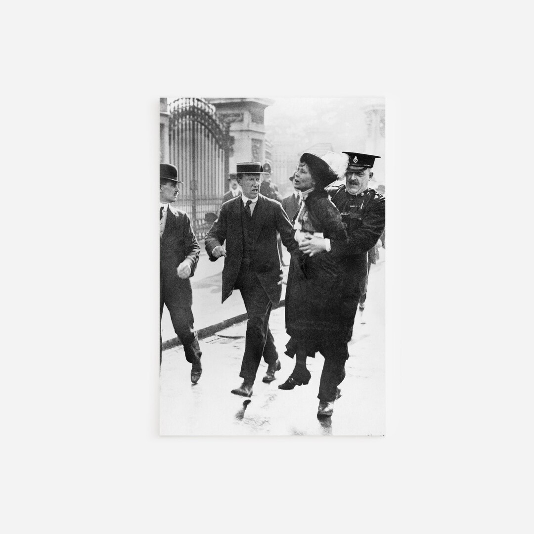 Emmeline Pankhurst Being Arrested Photograph (1914) - Art Print Poster ...