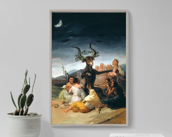 Francisco Goya Witches Flight 1798 Classic Painting | Etsy
