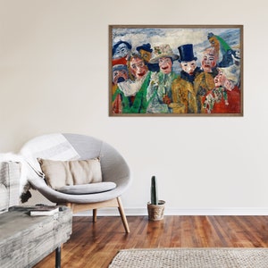 James Ensor - the Intrigue (1890) - Classic Painting Photo Poster Print ...