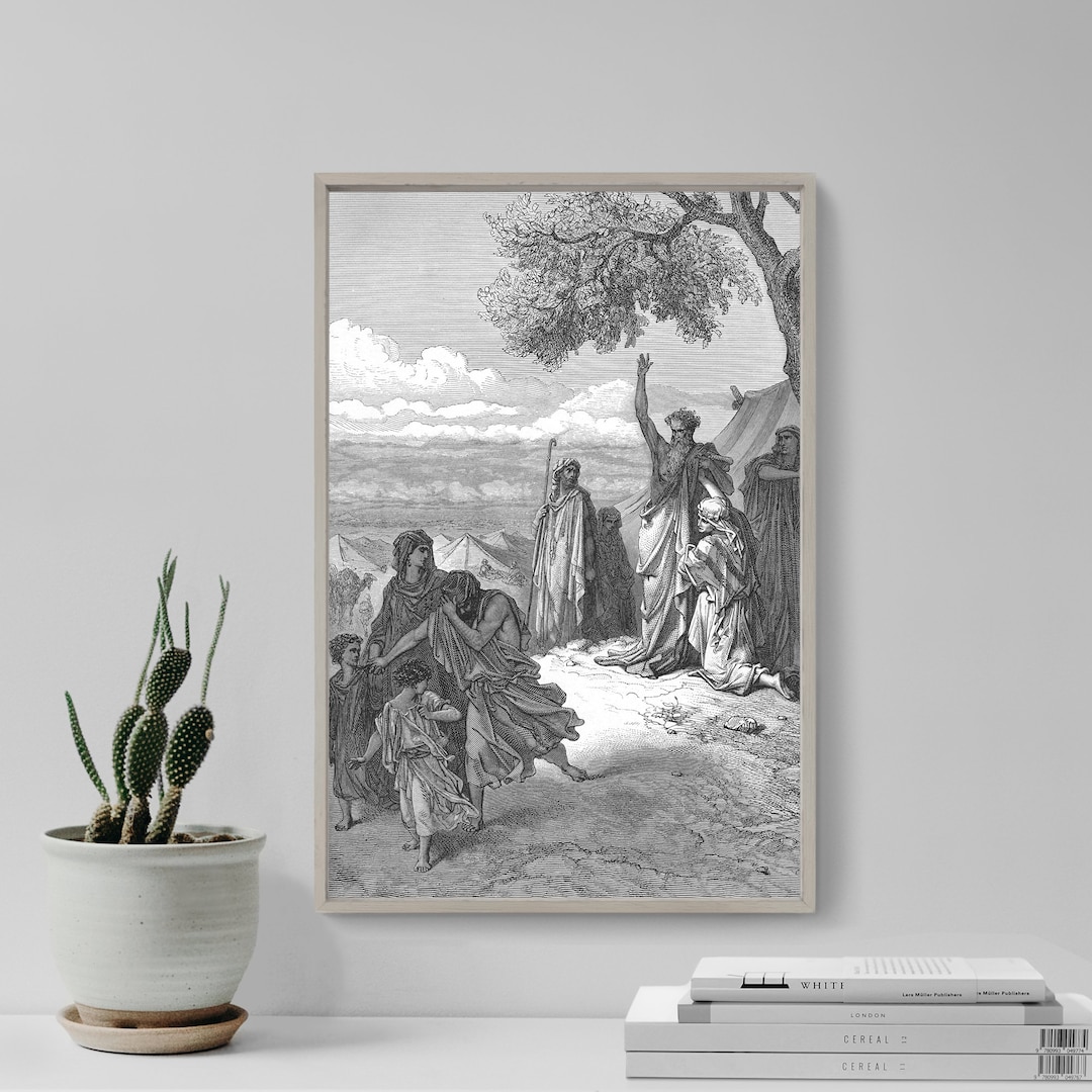 Gustave Dore - Noah Curses Ham and Canaan (1866) - Drawing Photo Poster ...