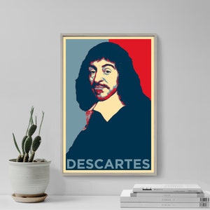 René Descartes Original Art Print - Photo Poster Gift Wall Home Decor ...