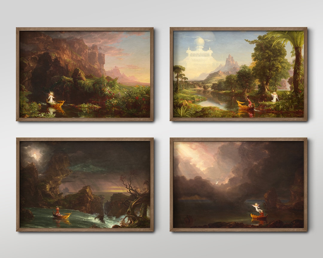 Set of Four Thomas Cole Prints 2 - 4 Classic Paintings - Photo Poster ...