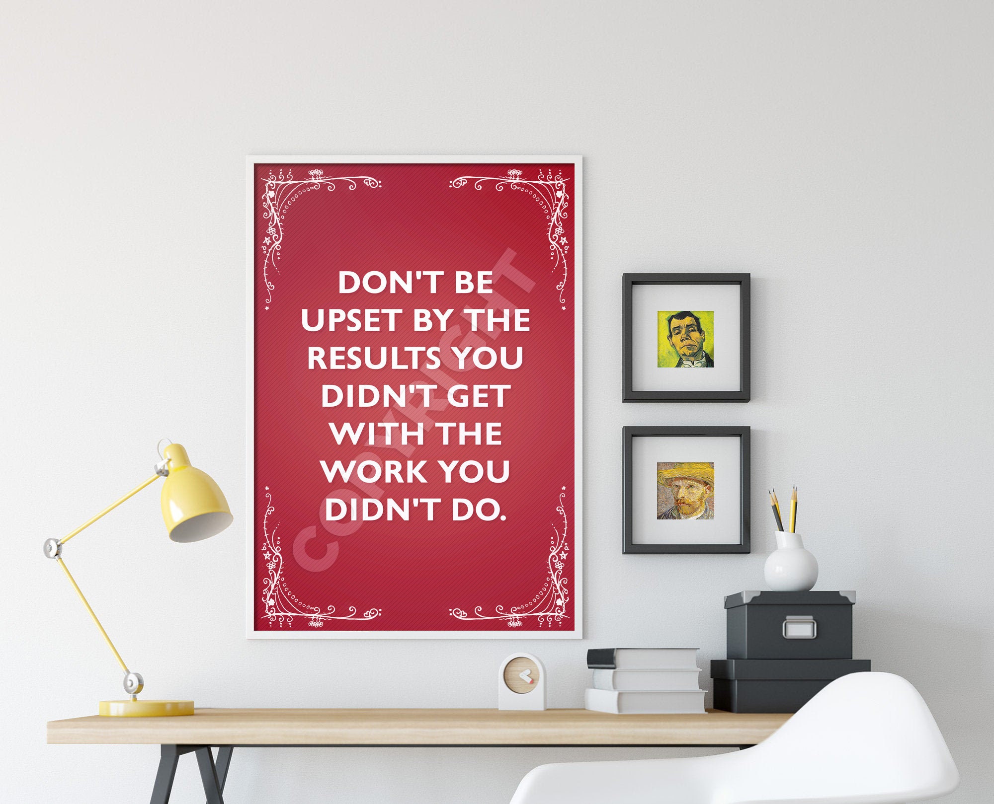 Motivational Quote Poster Don't Be Upset by the Results | Etsy
