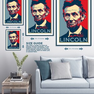 Abraham Lincoln Original Art Print - Photo Poster Gift - Hope Parody ...