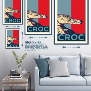 Crocodile Original Art Print - Photo Poster Gift Wall Home Decor - Hope ...