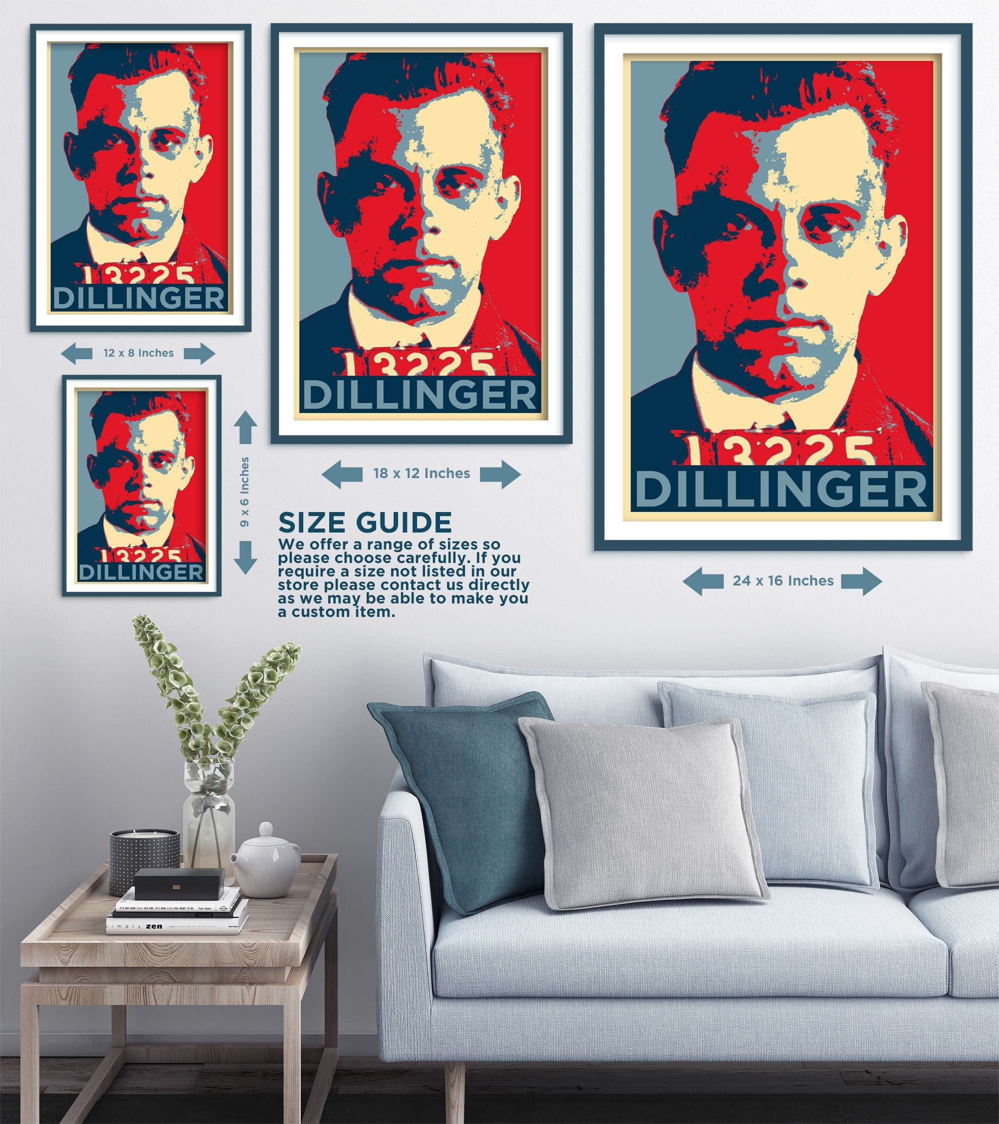John Dillinger Original Art Print Photo Poster Gift Hope - Etsy UK