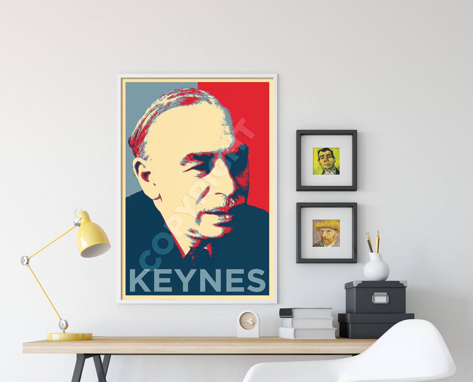 John Maynard Keynes Original Art Print - Photo Poster Gift Home Wall ...