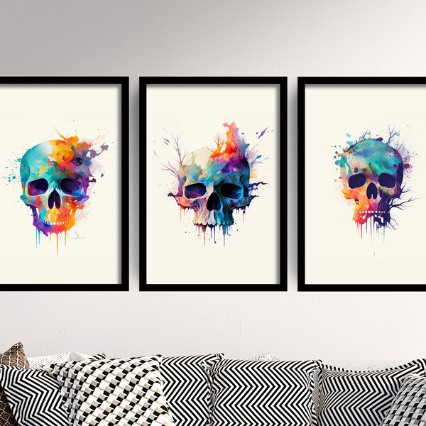 Abstract Skull - Etsy