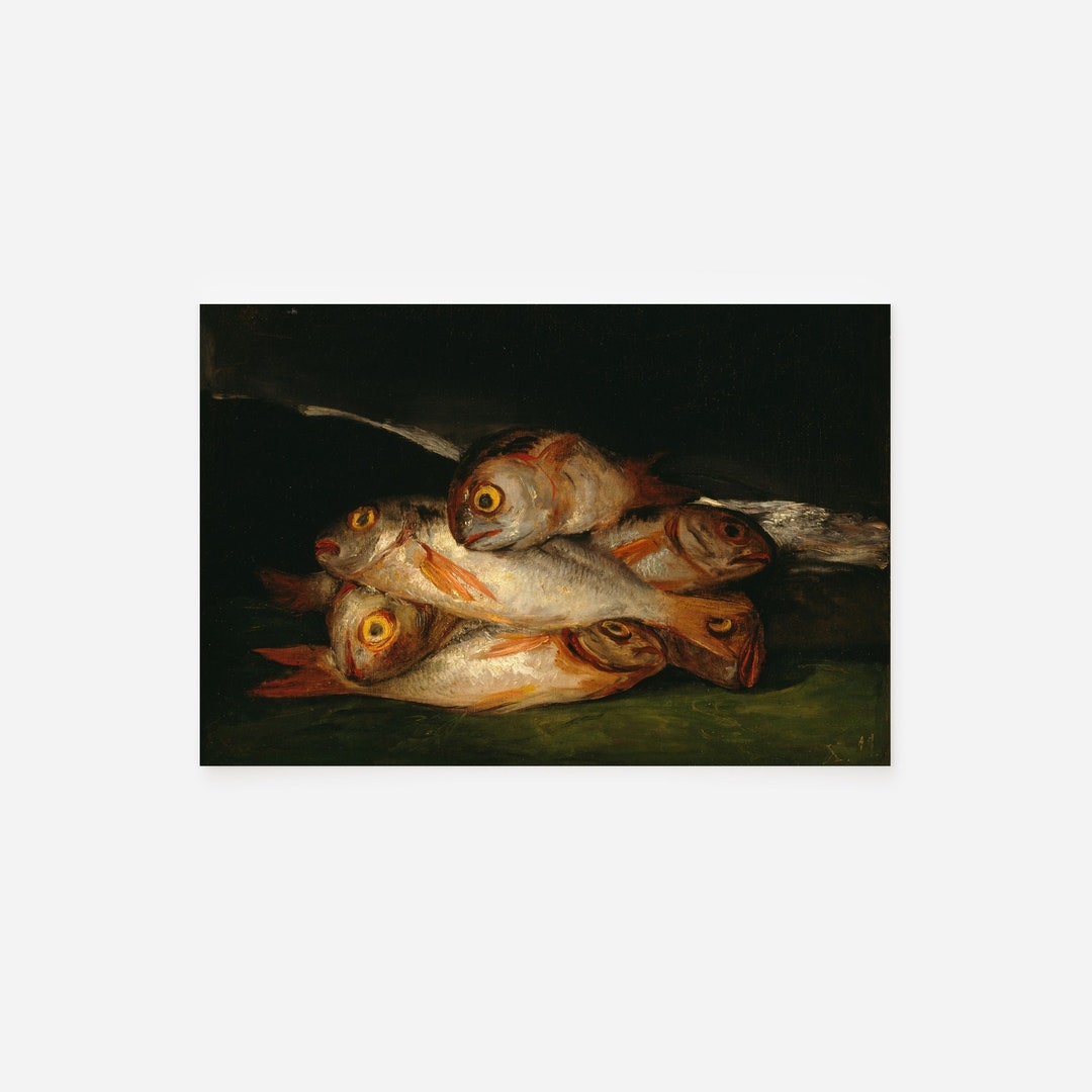 Francisco Goya - Still Life With Golden Bream (1808) - Art Print Poster ...